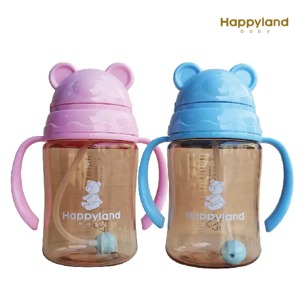 2色可選【韓國 HAPPYLAND】 Tritan防脹氣果汁杯280ml 水杯 喝水杯+把手｜Global Online｜Global Mall 環球Online