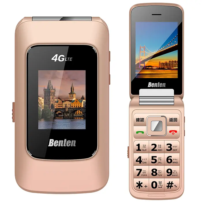 Benten F70 雙螢幕 4G折疊手機(金)-送配件包+皮套｜Global Online｜Global Mall 環球Online