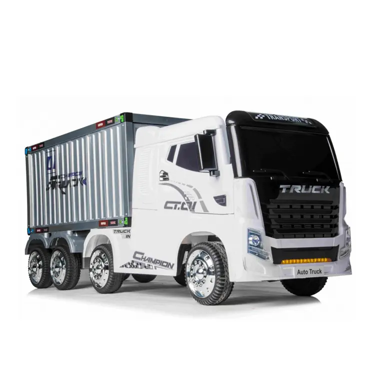 【Smartmom】貨櫃拖車頭含車廂兒童電動車(JJ2011 天使白) 聰明媽咪 兒童超跑｜板橋車站｜Global Mall 環球Online