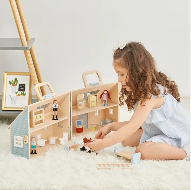 【下單有禮】【TEAMSON】便攜式木製童話娃娃屋(隨身攜帶的夢幻小屋)｜板橋車站｜Global Mall 環球Online