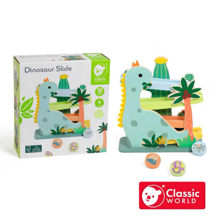 【德國Classic World客來喜經典木玩】恐龍快樂滑梯《20249》｜Global Online｜Global Mall 環球Online