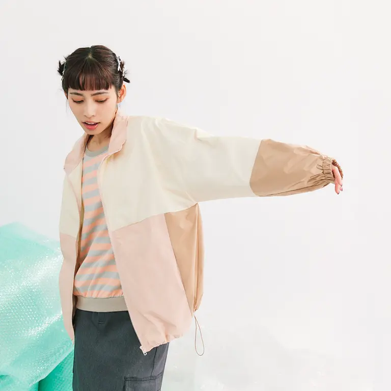 【Dailo】色塊拼接輕防水風衣長袖外套 藍 卡 36001010｜新北中和｜Global Mall 環球Online