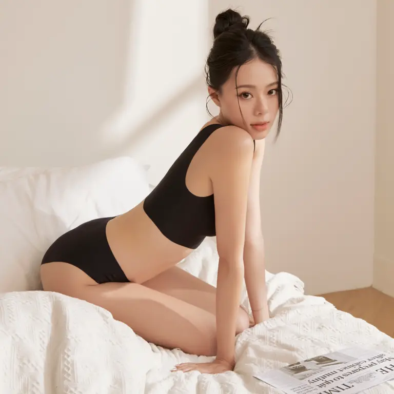 Qmomo 內衣【Free Cut Air 0.1裸感無重力】Light Bra 無鋼圈貼合式無痕內衣(黑絲絨)_XL-3XL｜Global Online｜Global Mall 環球Online