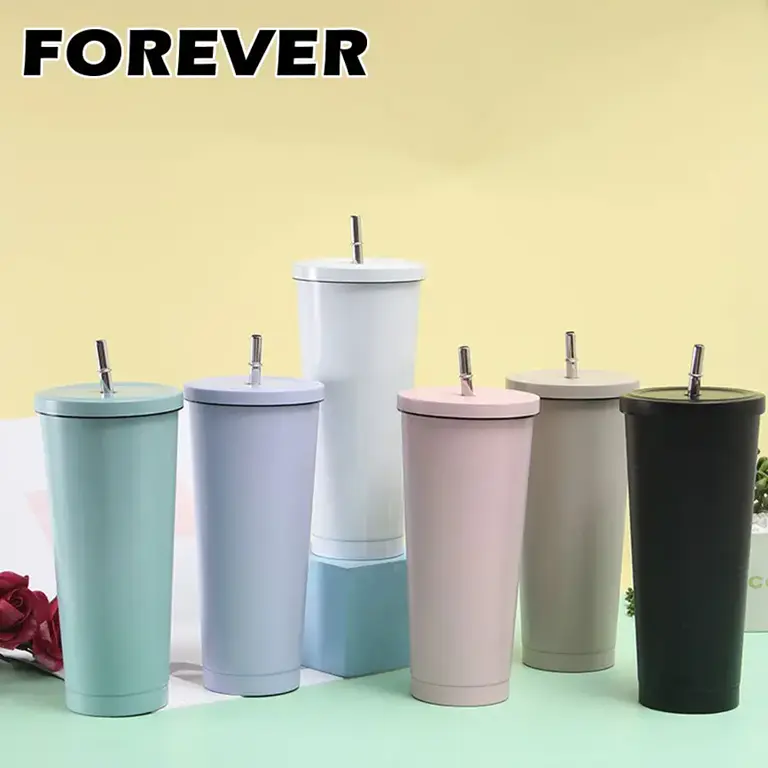 【日本FOREVER】不鏽鋼陶瓷塗層易潔飲料杯/隨行杯710ML(買一送一)《多色可選》｜Global Online｜Global Mall 環球Online
