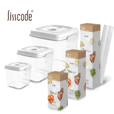 【Lisscode】+Sio 真空保鮮機配件｜專用大中小收納罐3入組｜真空保鮮袋 三種尺寸｜Global Online｜Global Mall 環球Online