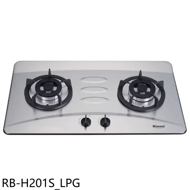 林內【RB-H201S_LPG】雙口檯面爐防漏爐不鏽鋼鑄鐵爐架瓦斯爐桶裝瓦斯(含標準安裝)｜Global Online｜Global Mall 環球Online