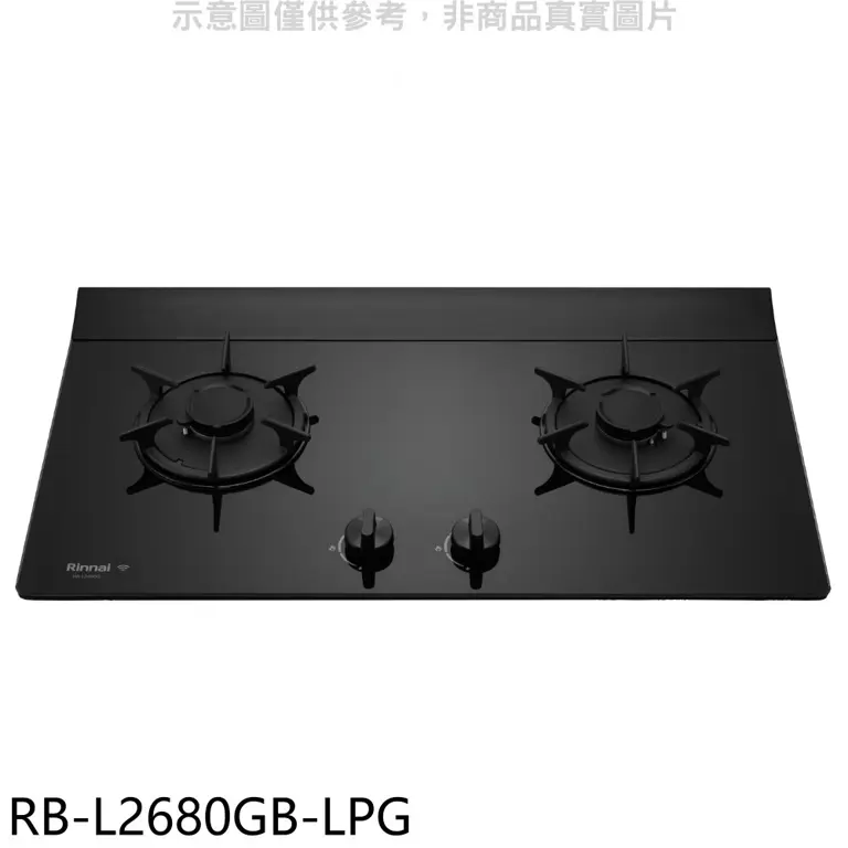 林內【RB-L2680GB-LPG】二口爐檯面爐LED連動瓦斯爐(全省安裝)(7-11商品卡600元)｜Global Online｜Global Mall 環球Online